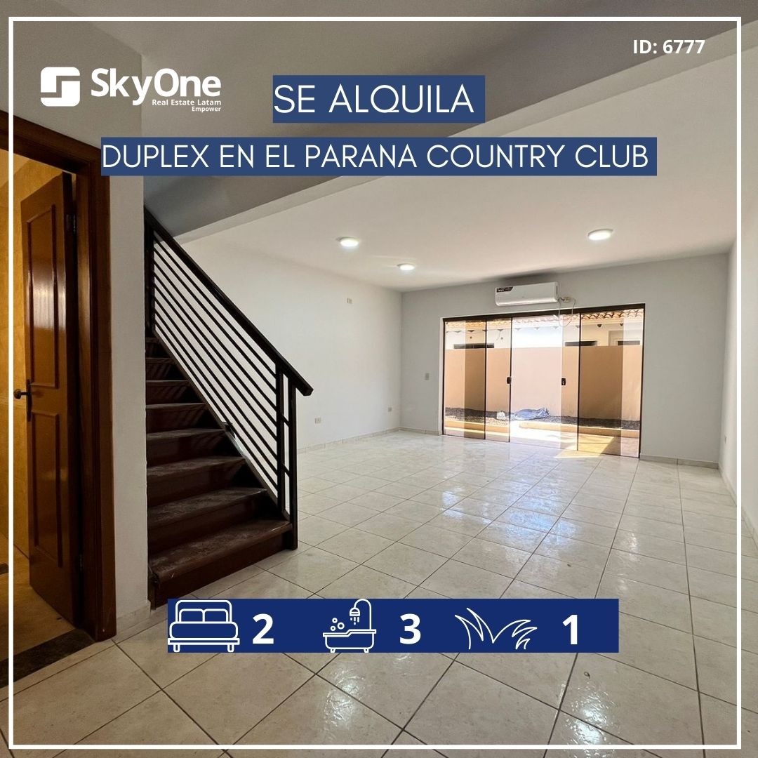 ALQUILO DUPLEX EN EL PARANA COUNTRY CLUB. Ref #F75DAA - infocasas.com.py