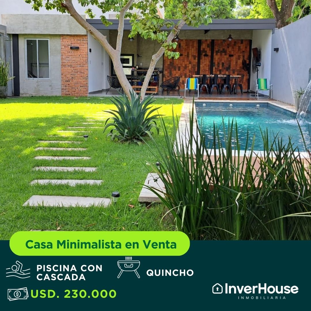 Hermosa casa Minimalista en Lambaré barrio Kennedy. Ref #W89423 - infocasas.com.py
