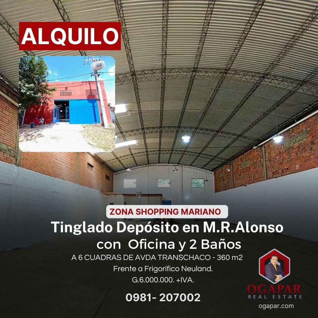 ALQUILO TINGLADO DEPÓSITO EN MARIANO ROQUE ALONSO . Ref #MDC36A - infocasas.com.py