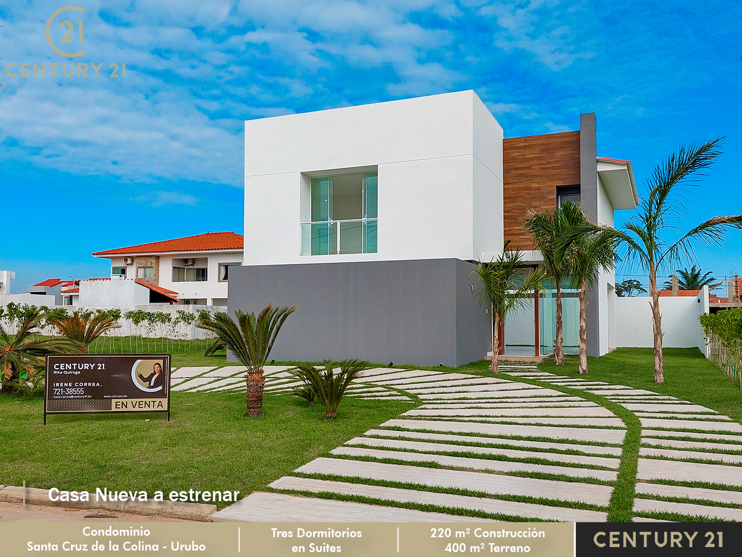 Hermosa Casa En Venta a Estrenar Urubo Cond.Santa Cruz de la Colina ...