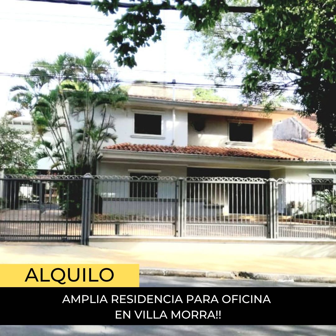 ALQUILO AMPLIA RESIDENCIA IDEAL PARA OFICINA EN VILLA MORRA‼️. Ref #N79BE8