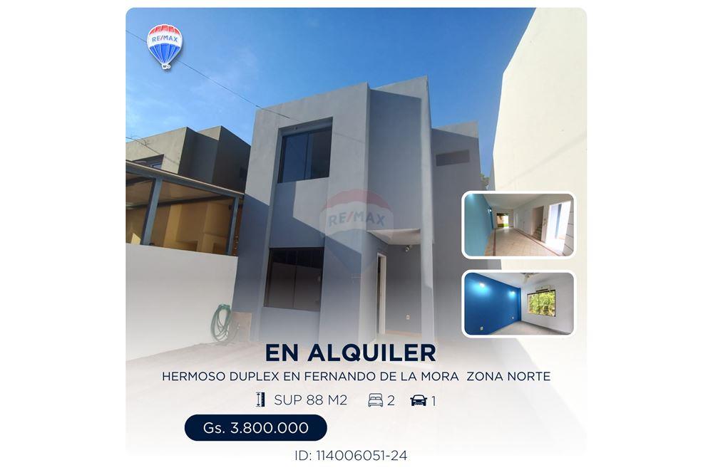 Alquilo Duplex En Fernando De La Mora Zona Norte. Ref #Y71F36 - infocasas.com.py