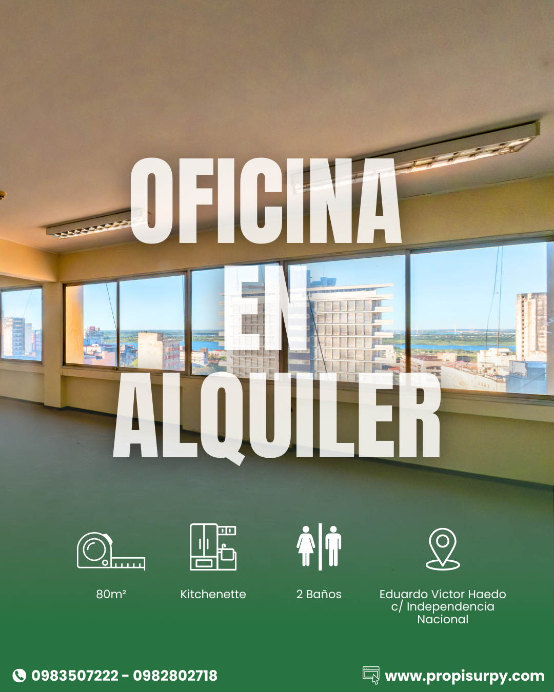 Oficinas en Alquiler - Centro de Asunción. Ref #BXD3FC3