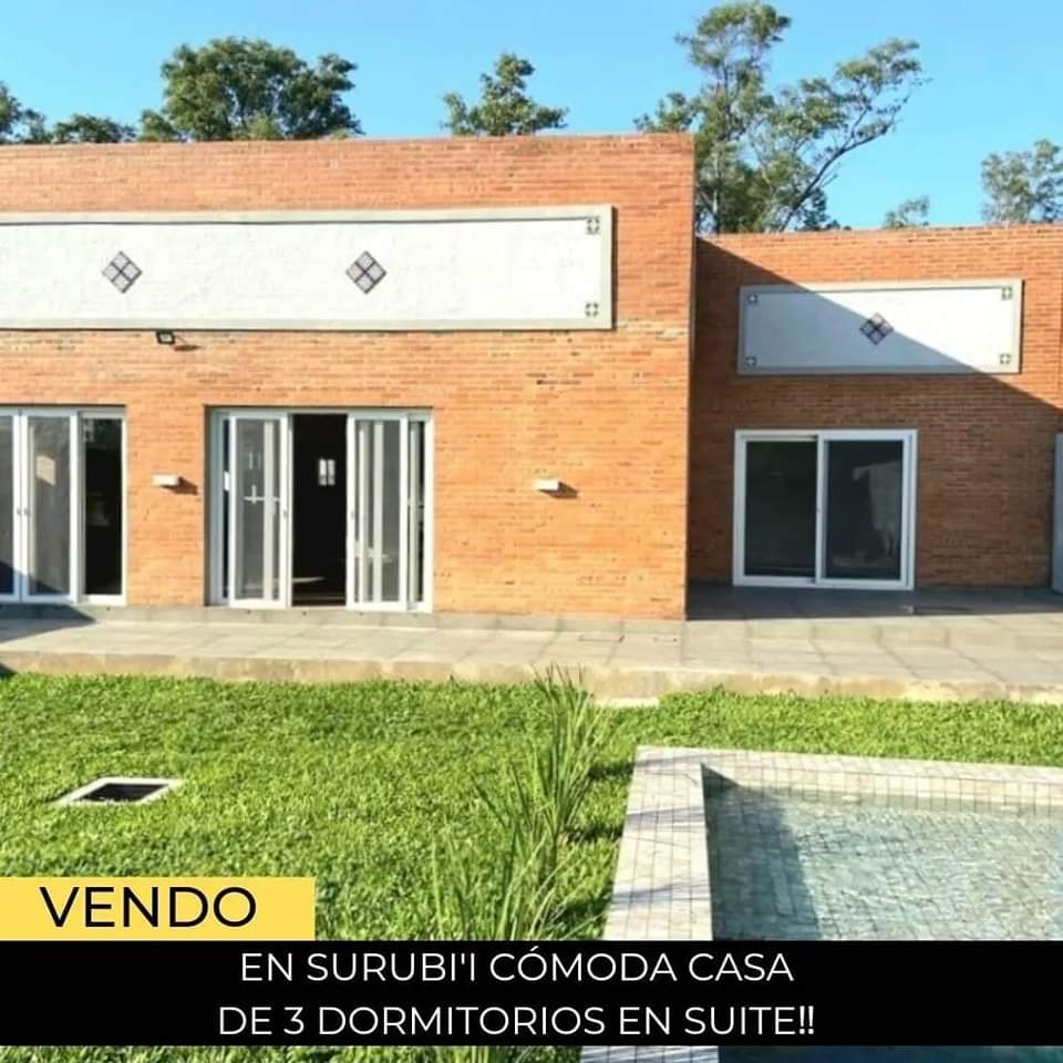 VENDO CÓMODA CASA TODA EN PLANTA BAJA EN SURUBI'I ‼️. Ref #RB6568 - infocasas.com.py