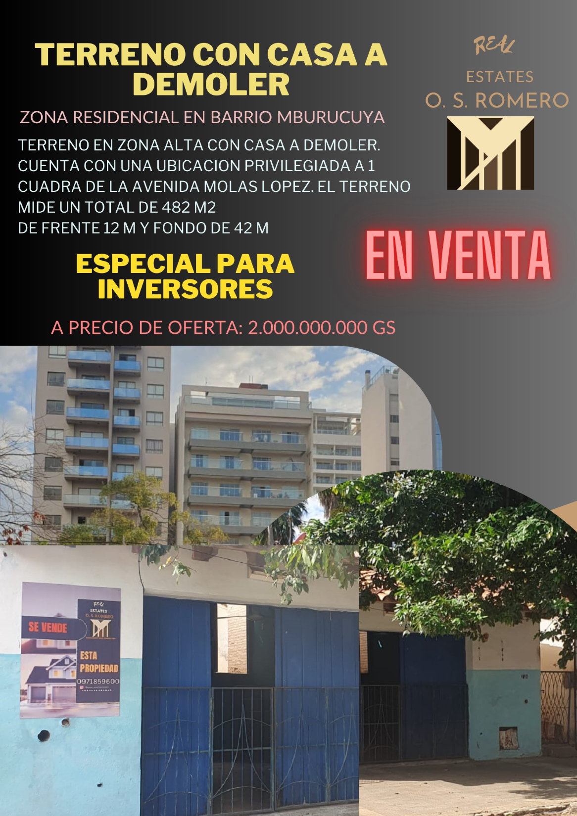 VENDO TERRENO EN MBURUCUYA ZONA CASA RICA MOLAS. Ref #X585A1