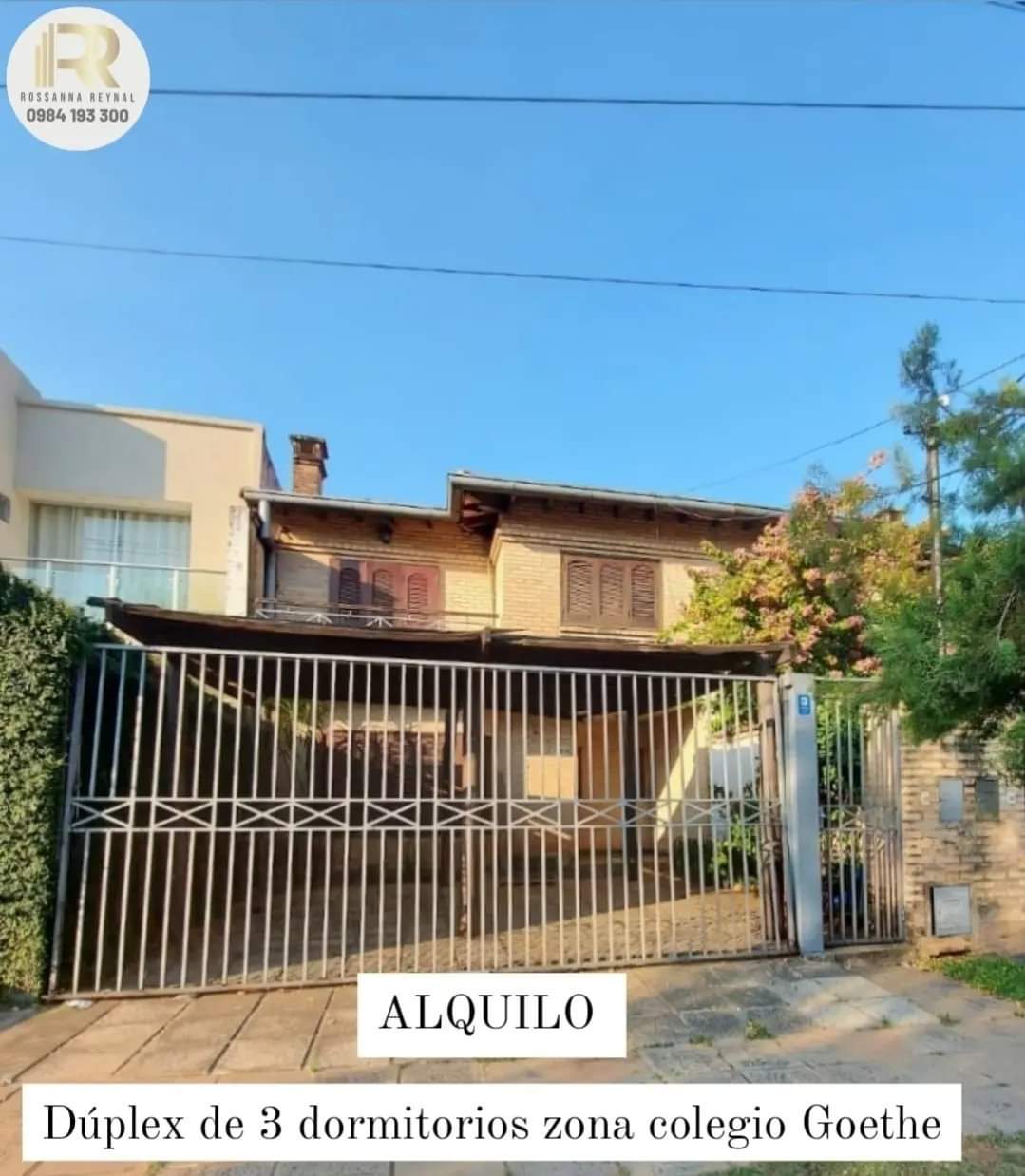 ALQUILO DÚPLEX EN EL BARRIO YCUA SATI DE 3 DORMITORIOS, ZONA COLEGIO GOETHE!!. Ref #V73F81 ...