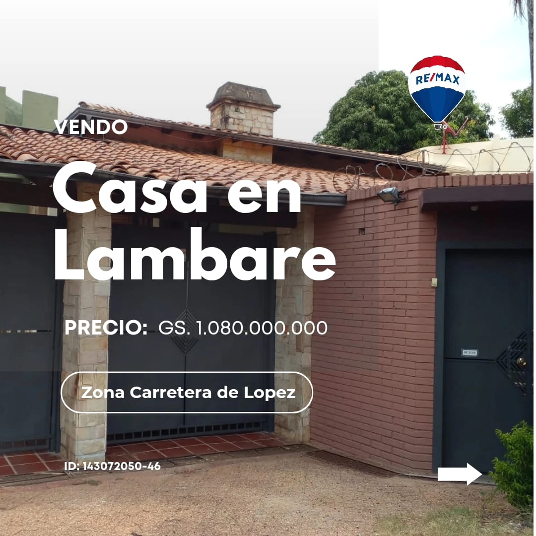 Vendo Hermosa Casa En Lambaré. Ref #X60F2D