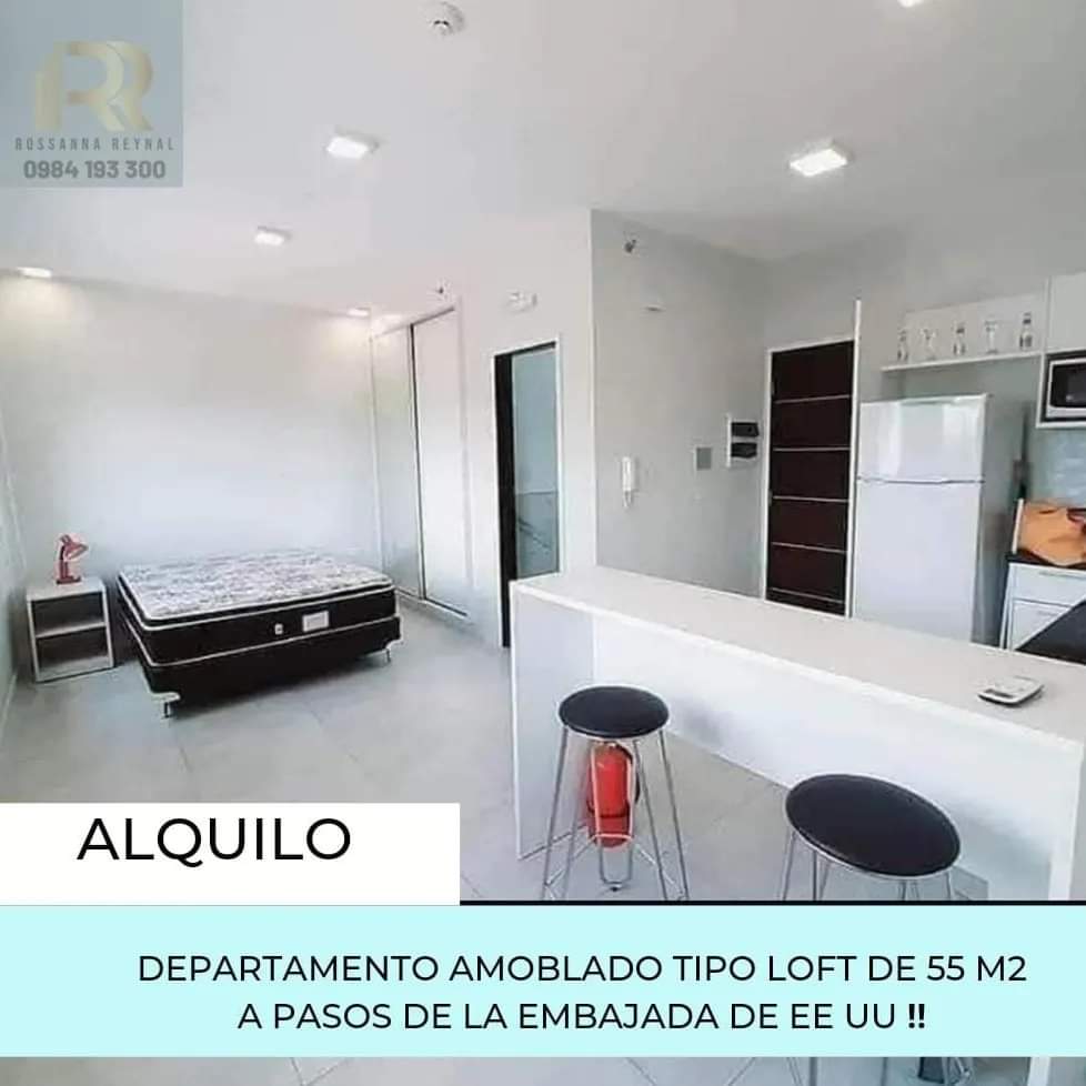 ALQUILO DEPARTAMENTO AMOBLADO TIPO LOFT DE 55 M2 ‼️. Ref #V16D4F - infocasas.com.py