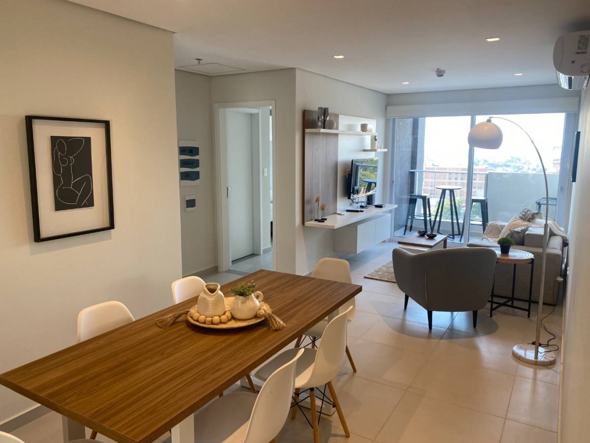 Alquilo Departamento Amoblado de 2 Dormitorios zona La Cuadrita. Ref #UD7064 - infocasas.com.py