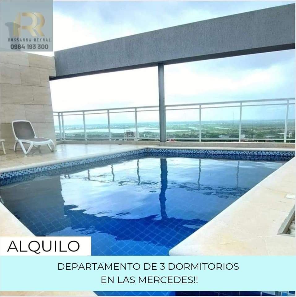 ALQUILO DEPARTAMENTO DE 3 DORMITORIOS EN LAS MERCEDES ‼️. Ref #T849FE - infocasas.com.py
