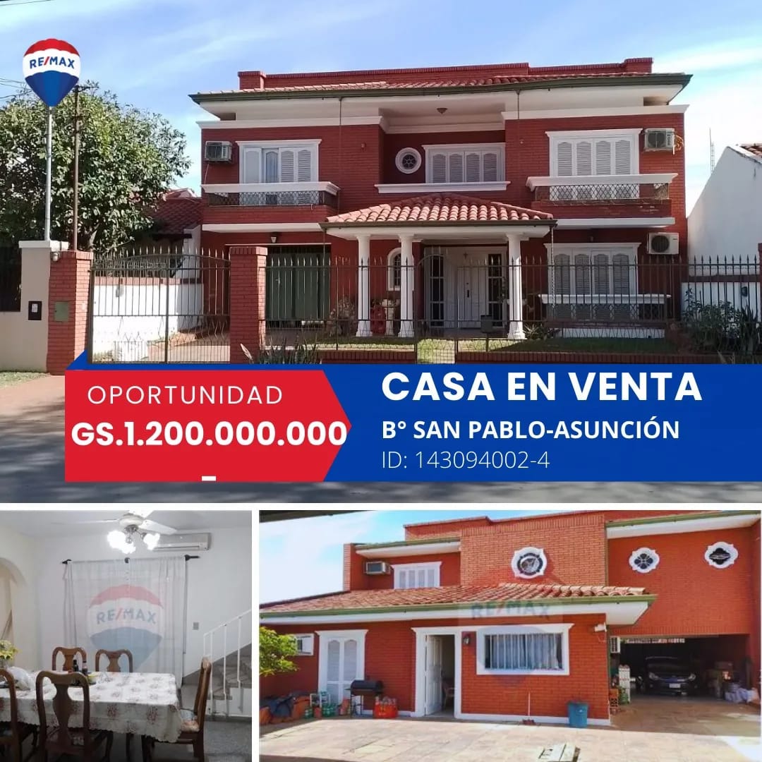 VENDO AMPLIA CASA En el Bo. San Pablo. Ref #SEBA03 - infocasas.com.py