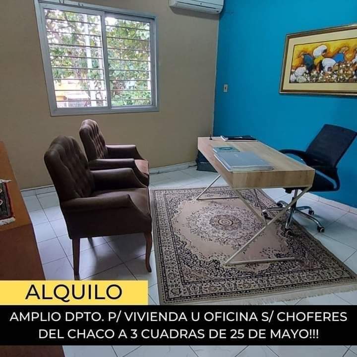 ALQUILO AMPLIO DEPARTAMENTO PARA VIVIENDA U OFICINA S/ CHOFERES DEL CHACO A ‼️. Ref #X99565 ...