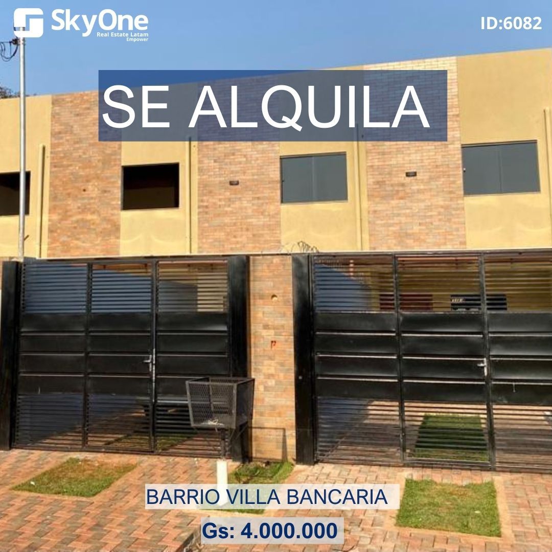 Alquilo hermoso Duplex en Villa Bancaria . Ref #T57FBC - infocasas.com.py