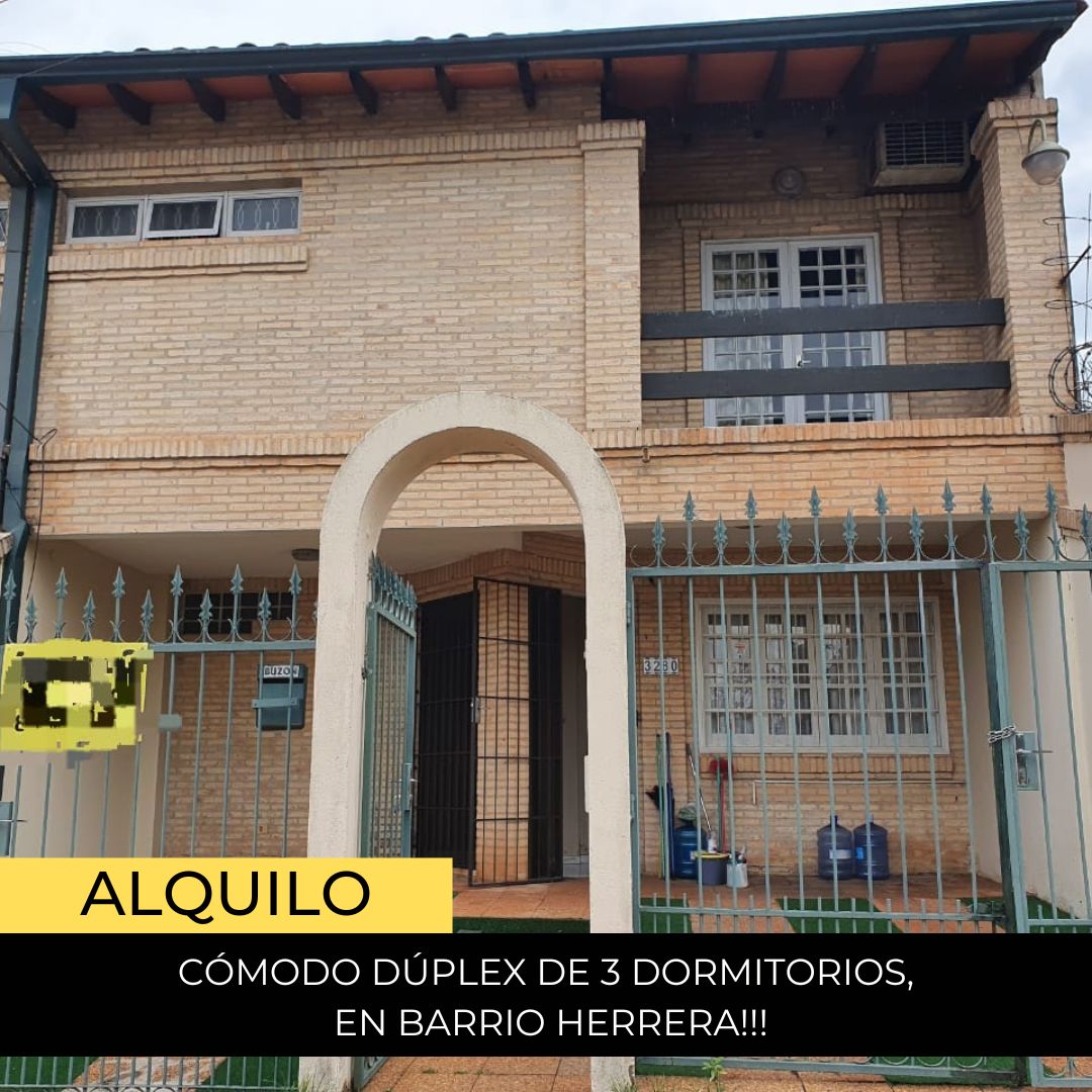 ALQUILO CÓMODO DÚPLEX DE 3 DORMITORIOS EN BARRIO HERRERA‼️. Ref #B347FC - infocasas.com.py