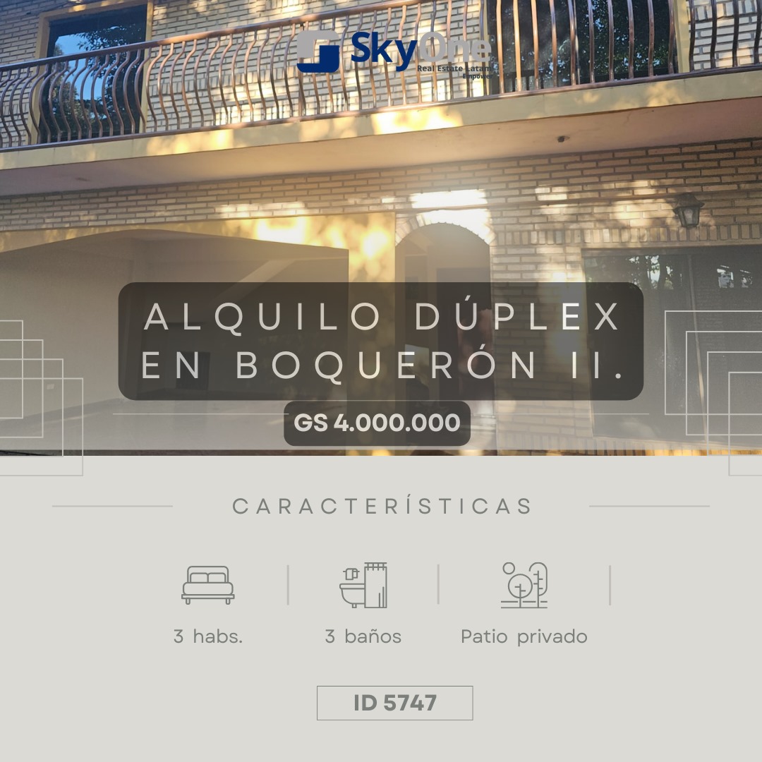 ALQUILO DUPLEX EN CIUDAD DEL ESTE BO BOQUERON II. Ref #Y42381 - infocasas.com.py