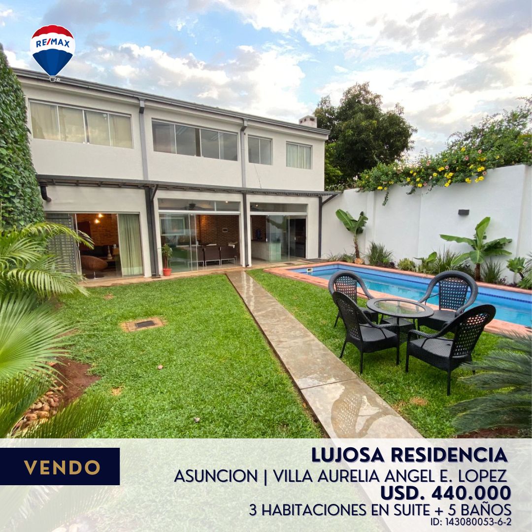 Casa espectacular en Villa Aurelia . Ref #F2E970 - infocasas.com.py