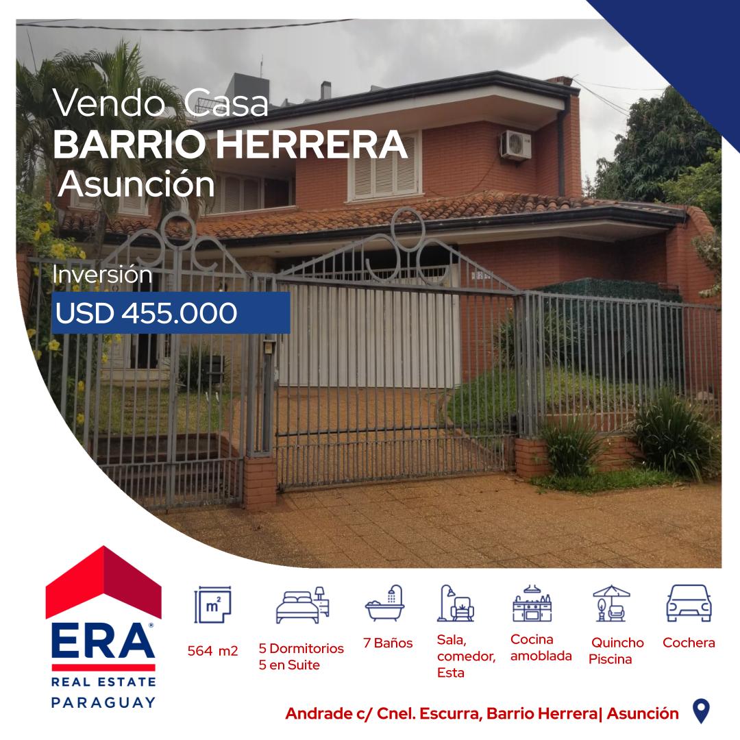 VENDO HERMOSA RESIDENCIA EN BARRIO HERRERA . Ref #H2F431 - infocasas.com.py