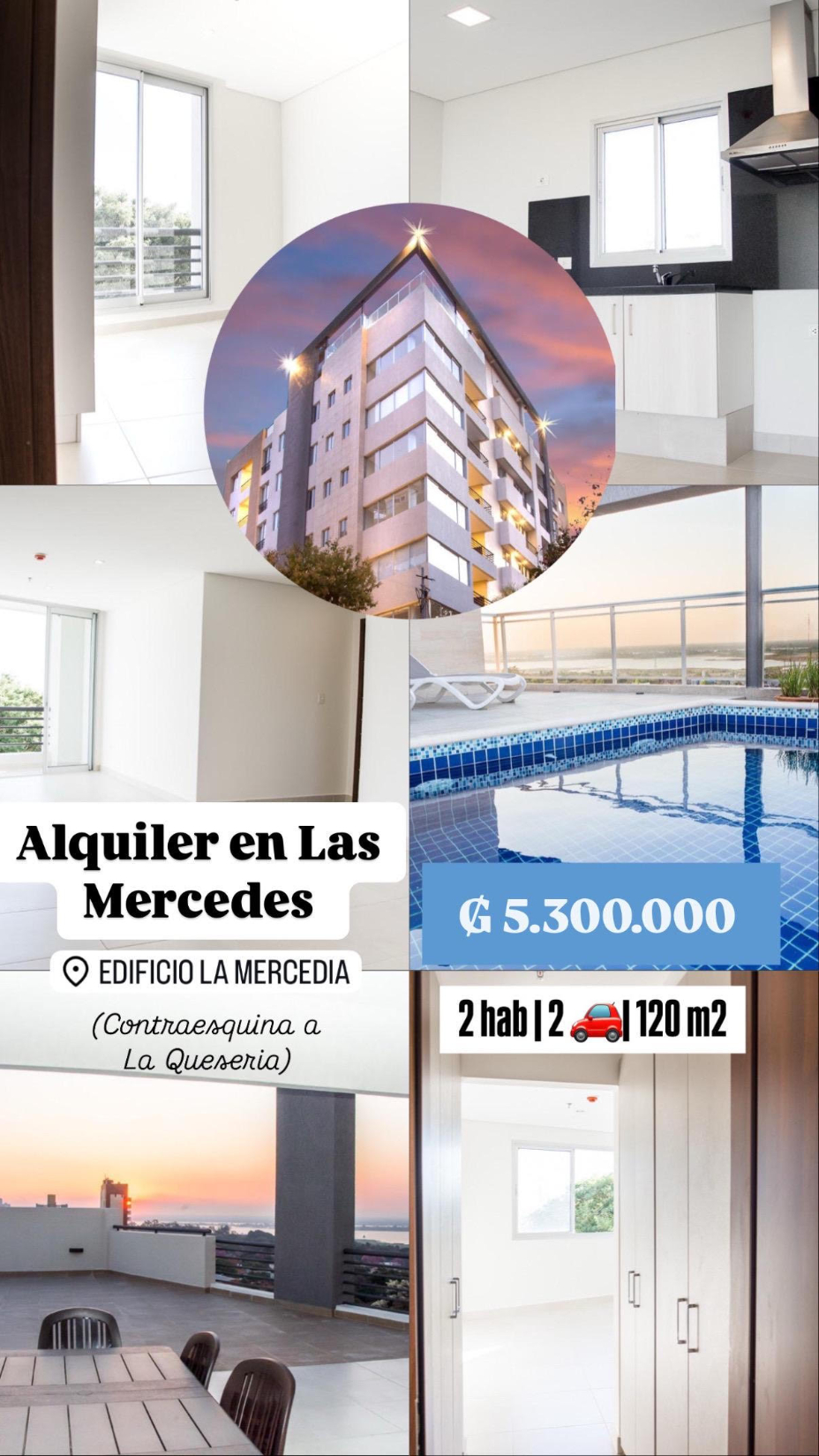 ALQUILO DEPARTAMENTO SEMI AMOBLADO EN EDIFICIO LA MERCEDIA . Ref #B6DCA1