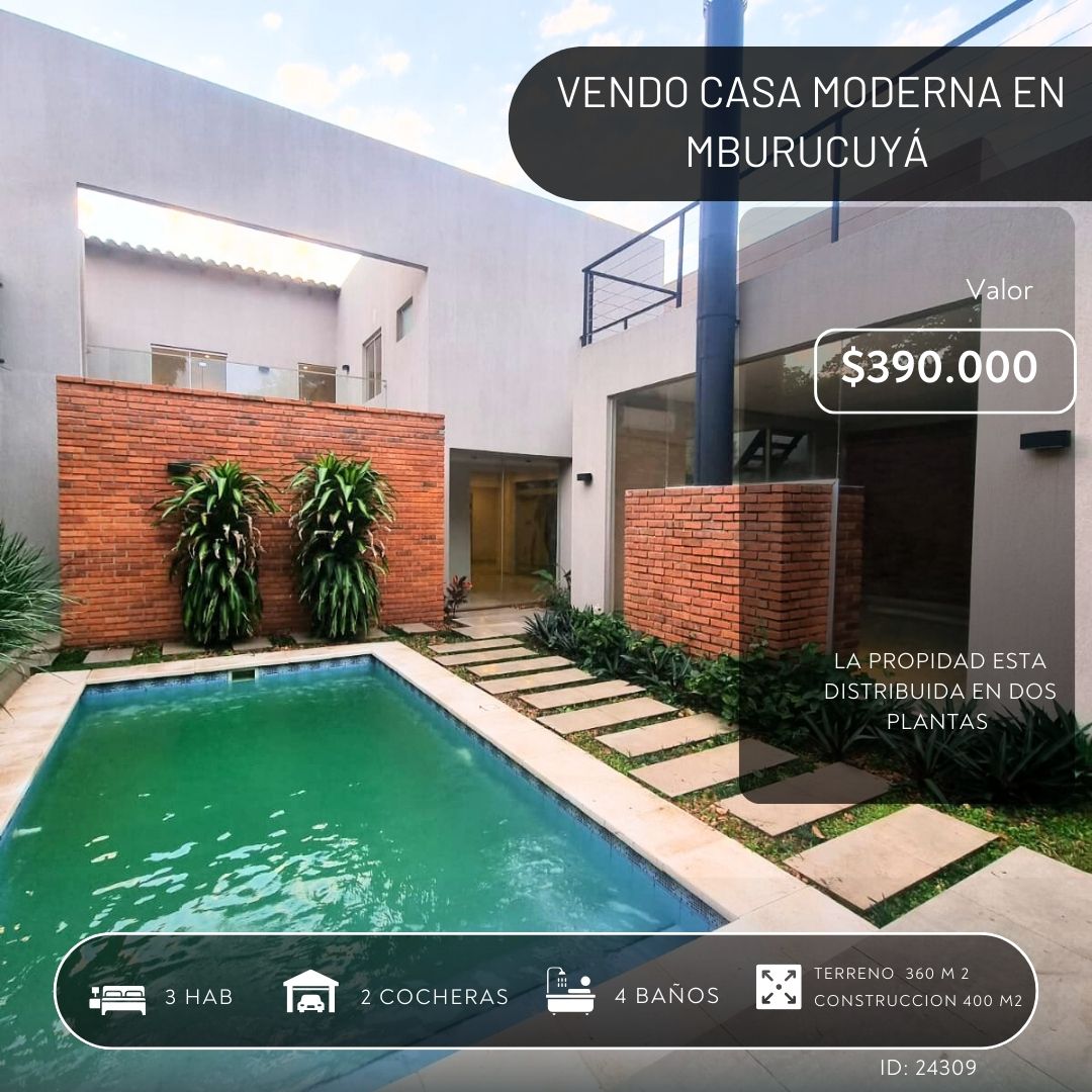 VENDO CASA MODERNA EN MBURUCUYÁ. Ref #Q5063C - infocasas.com.py