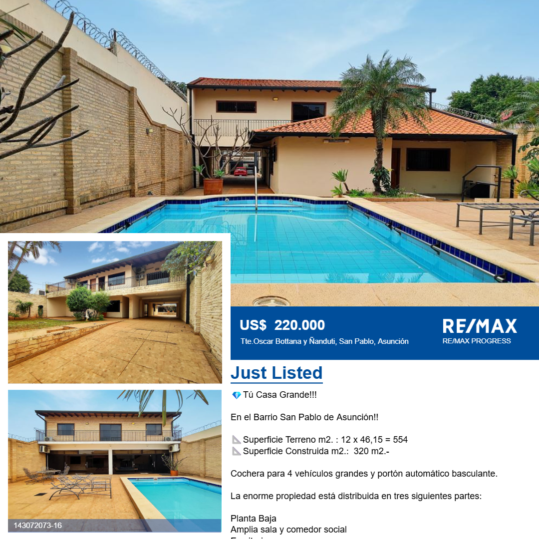 Casa en venta en Barrio San Pablo. Ref #XF08E0 - infocasas.com.py
