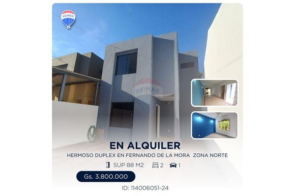 Alquilo Duplex En Fernando De La Mora Zona Norte. Ref #Y71F36 - infocasas.com.py