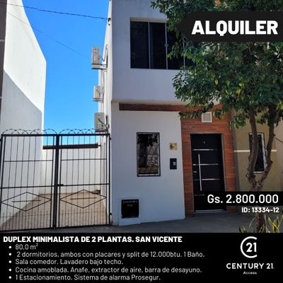 Alquilo Duplex Minimalista . Ref #I5995D - infocasas.com.py