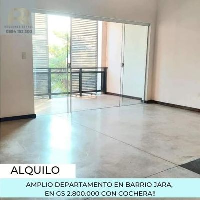 ALQUILO AMPLIO DEPARTAMENTO EN BARRIO JARA, EN GS. 2.800.000 CON COCHERA!!!. Ref #CD3715 ...